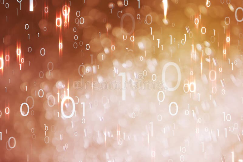 Artistic Computer Binary Numbers Background Stock Illustration ...
