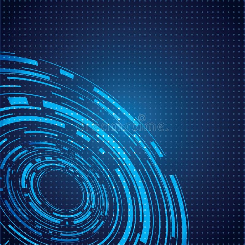 Abstract Computer Blue Background. Vector Illustration Decorative ...
