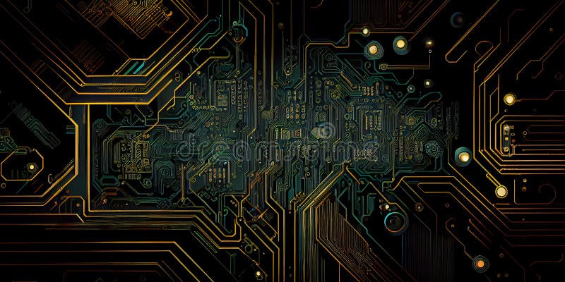 Abstract Computer Chip Background Concept Stock Illustration ...