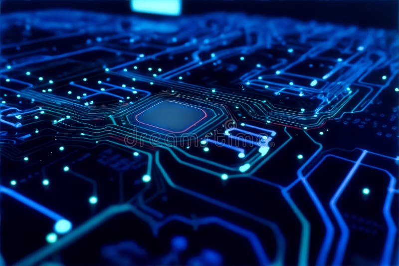 Abstract Computer Chip Images, Big Data, and Technological Concepts ...