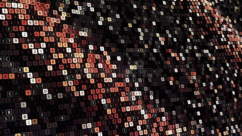 Abstract Computer Code Animation On Black Background Seamless Loop Animation Stock Footage