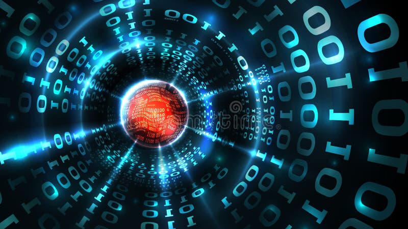 Abstract Computer Data Background Programming Binary Code Data Stream Abstract Firewall