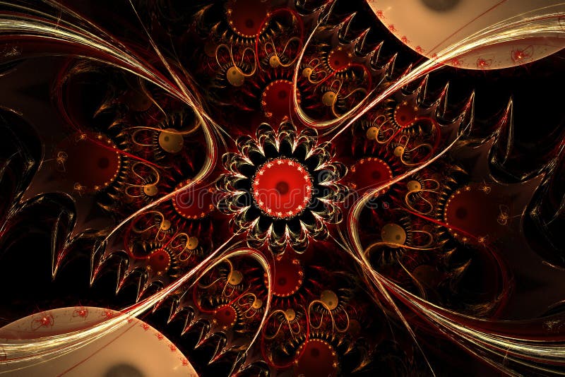 An Abstract Computer Generated Fractal Design Stock Illustration ...