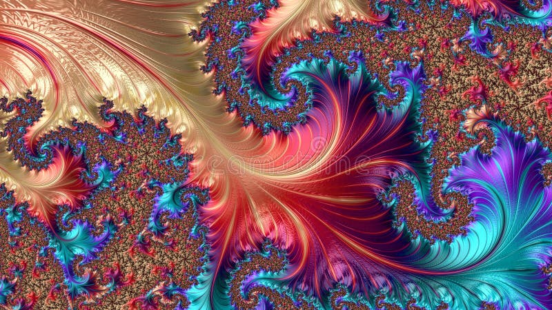 Abstract Computer Generated Fractal Design Stock Illustration ...
