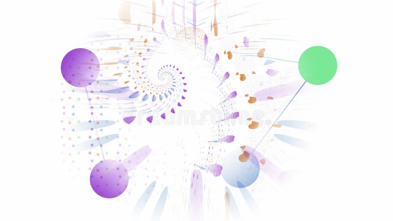 Abstract Computer Generated Image of Circles Connected by Lines in ...