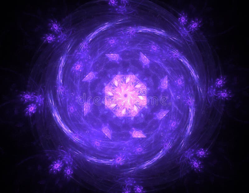 An Abstract Computer Generated Modern Fractal Design on Dark Background ...