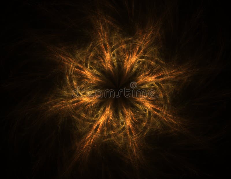 An Abstract Computer Generated Modern Fractal Design on Dark Background ...