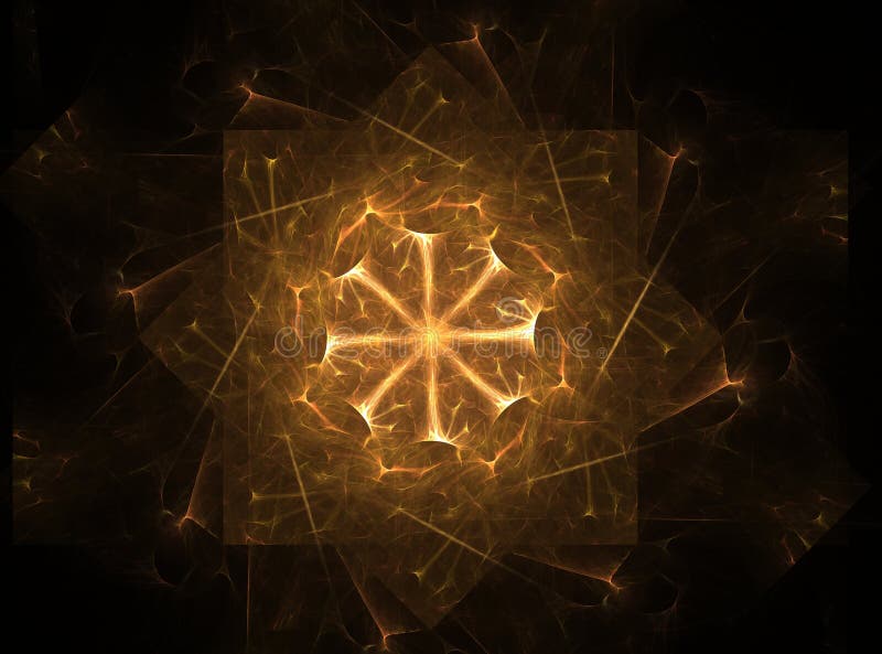 An Abstract Computer Generated Modern Fractal Design on Dark Background ...
