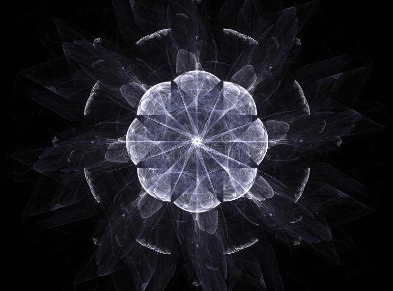 An Abstract Computer Generated Modern Fractal Design on Dark Background ...
