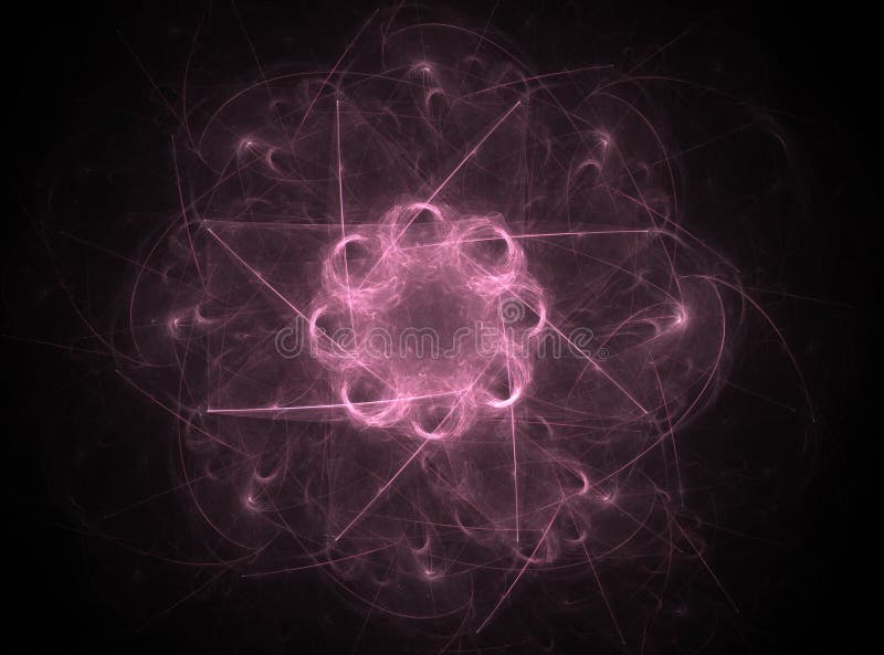 An Abstract Computer Generated Modern Fractal Design on Dark Background ...