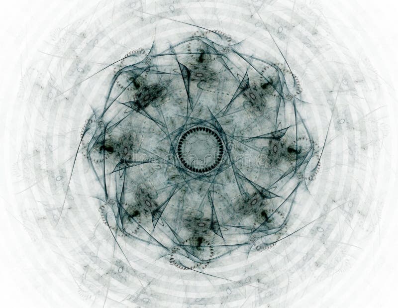 An Abstract Computer Generated Modern Fractal Design on Dark Background ...