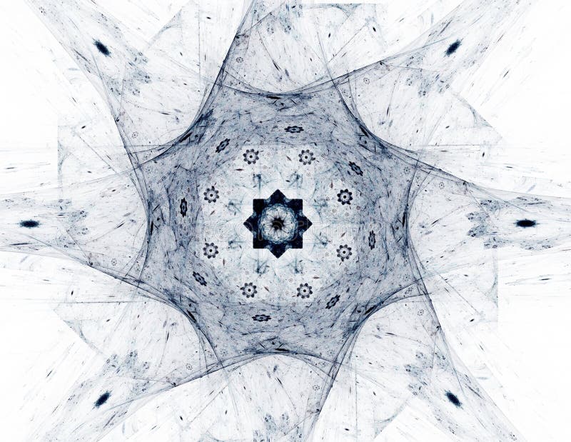 An Abstract Computer Generated Modern Fractal Design on Dark Background ...