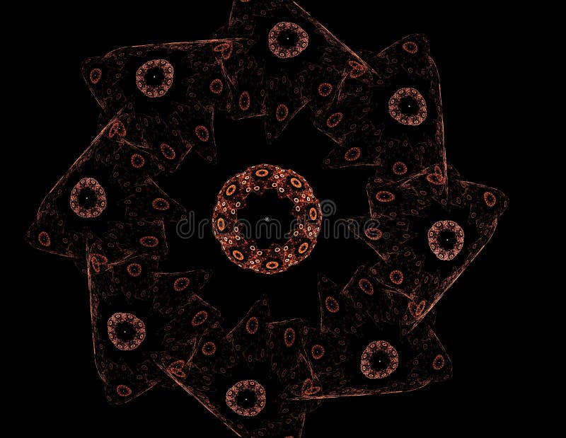 An Abstract Computer Generated Modern Fractal Design on Dark Background ...