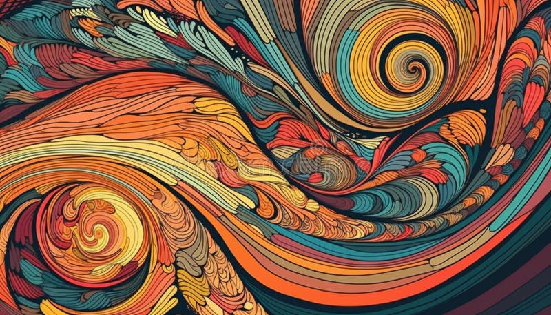 Abstract Computer Graphic Shapes in Multi Colored Wallpaper Generated ...