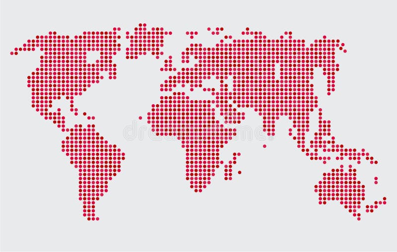 Abstract Computer Graphic World Map Round Dots. Stock Vector ...