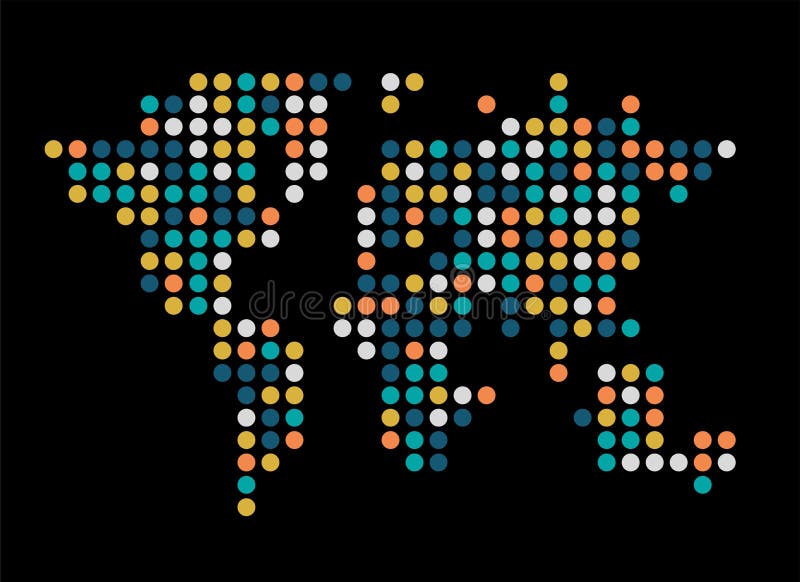 Abstract Computer Graphic World Map of Round Dots Stock Vector ... Abstract Computer Graphic World Map of Round Dots Stock Vector ...