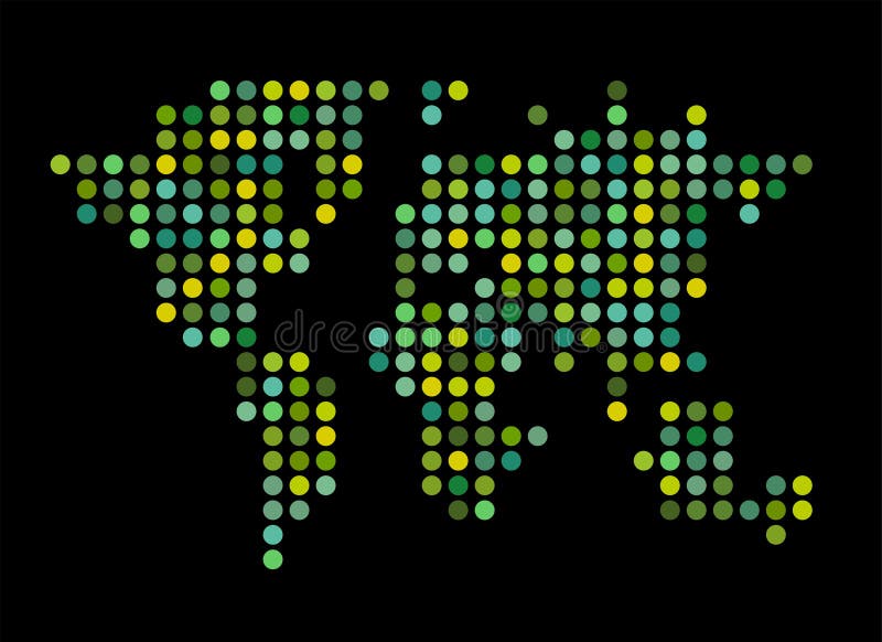 Abstract Computer Graphic World Map of Round Dots Stock Vector ... Abstract Computer Graphic World Map of Round Dots Stock Vector ...