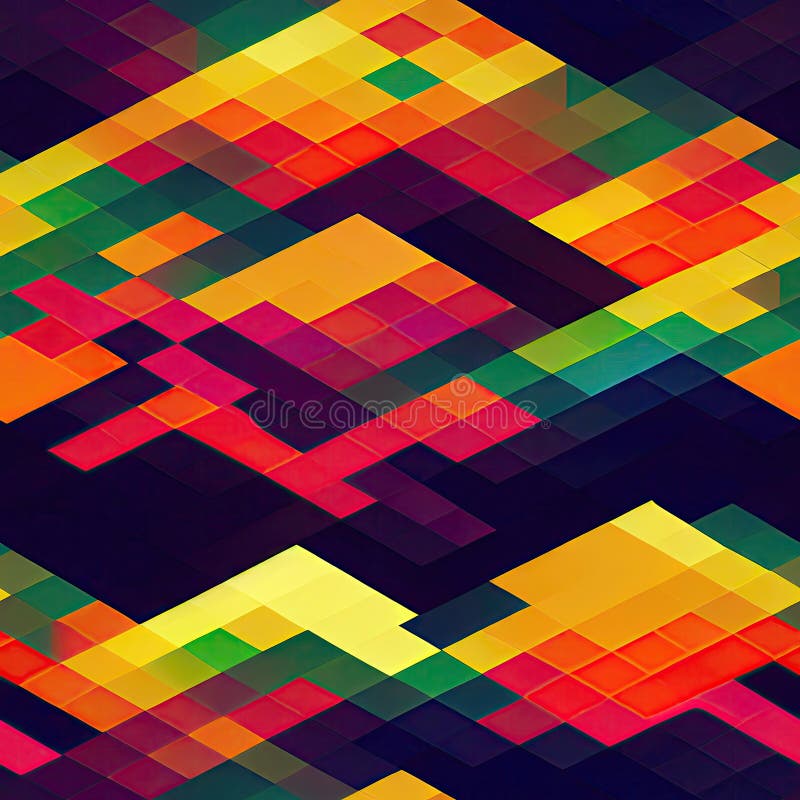 Abstract Computer Graphics on Black Background for Web Design. Stock ...