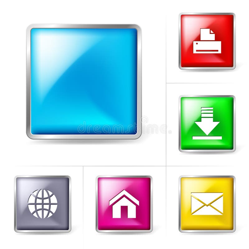 Abstract Computer Internet Icons Stock Vector - Illustration of glass ...