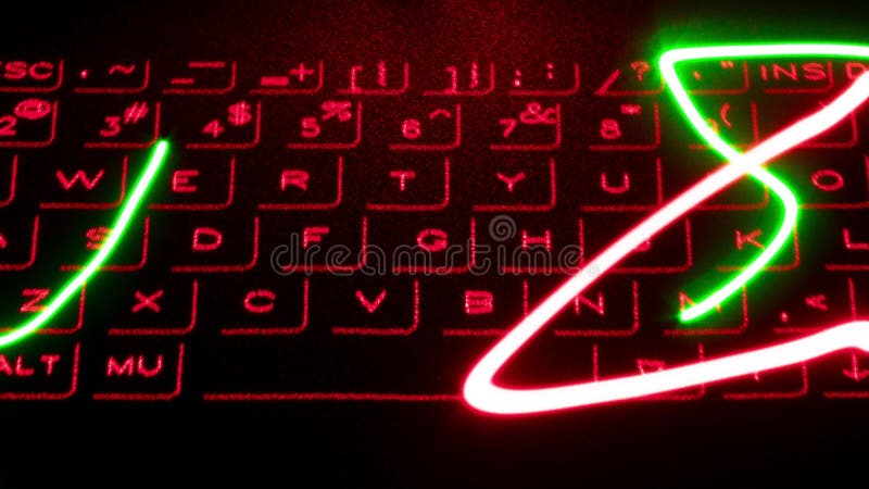 Abstract Virtual Computer Keyboard with Lasers Stock Footage - Video of ...