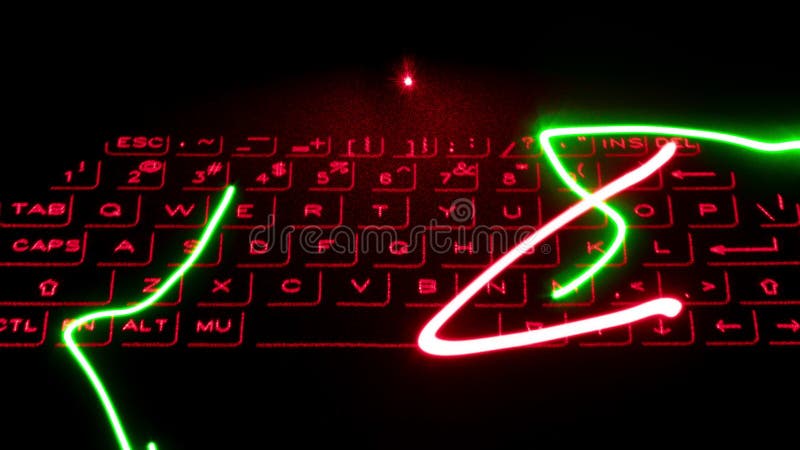 Abstract Virtual Computer Keyboard with Lasers Stock Footage - Video of ...