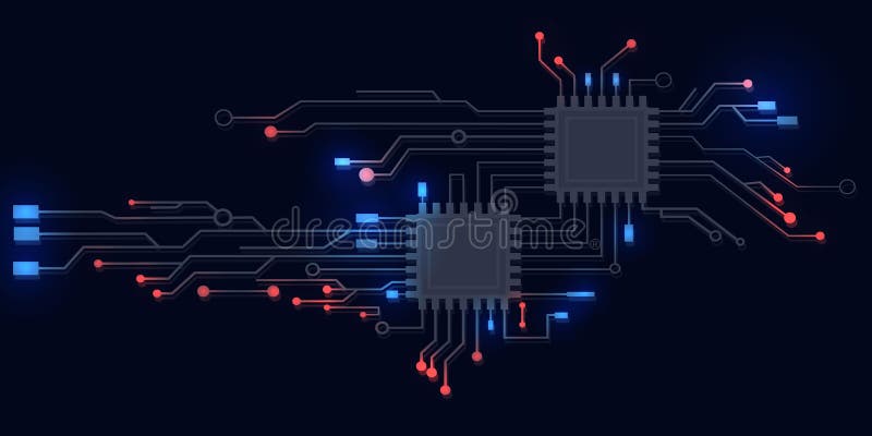 Abstract Computer Microprocessor Circuit Board Stock Illustration ... Abstract Computer Microprocessor Circuit Board Stock Illustration ...