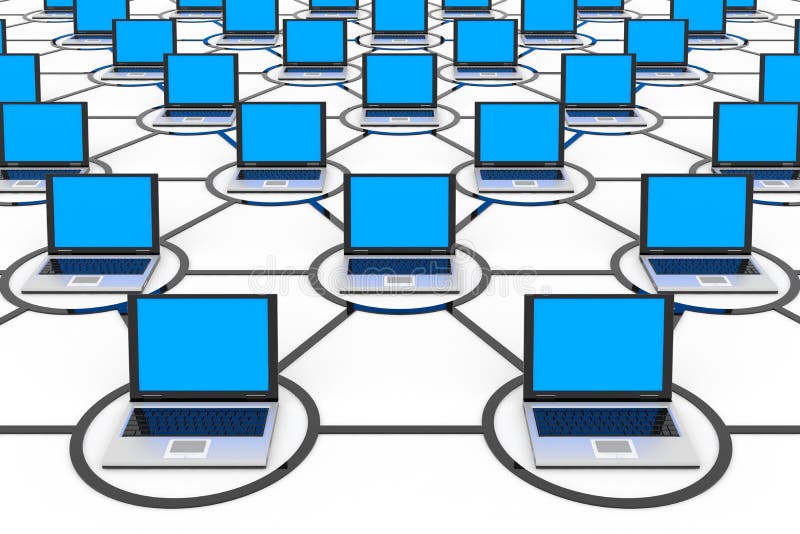 Computer Network stock illustration. Illustration of server - 4457877