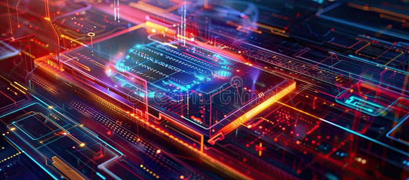 Abstract Computer PCB Technology Reference Material is a Concept ...