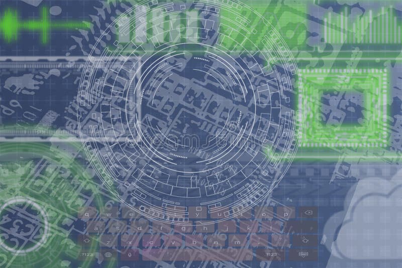 Electric Chip on a Green Circuit Board Close Up, Pcb D Stock Photo ...