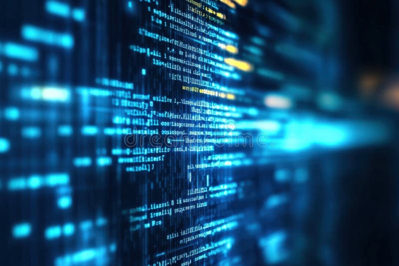 Abstract Computer Programming Code Display Stock Illustration - Illustration of futuretechnology ...