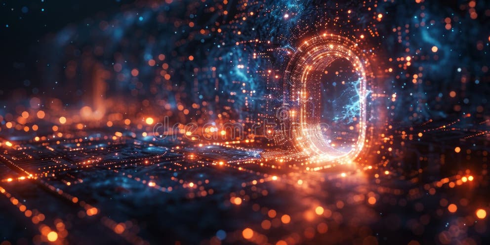 Abstract Computer Screen with Hole Stock Image - Image of background ...