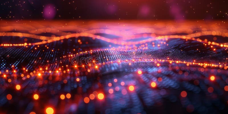 Abstract Computer Screen with Lights Stock Image - Image of technology ...