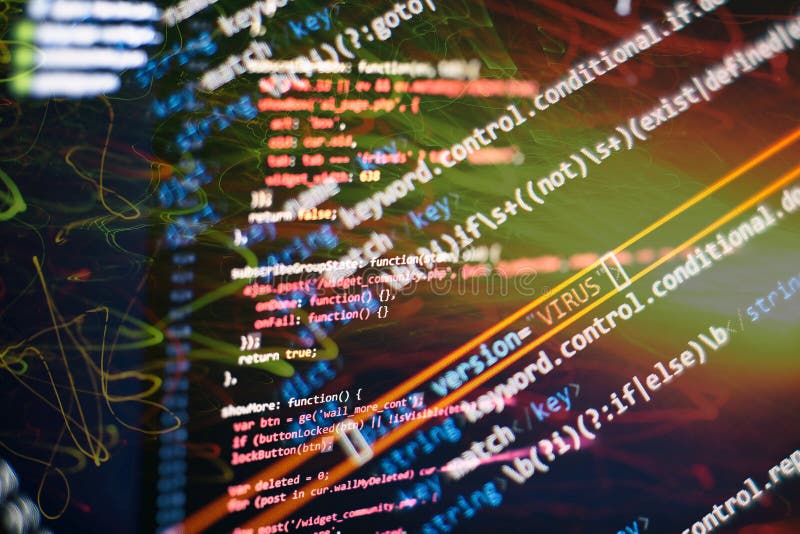 Abstract Computer Script About Big Data And Blockchain Database Software Developer Programming