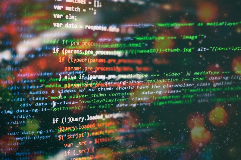 Abstract Computer Script About Big Data And Blockchain Database Software Developer Programming