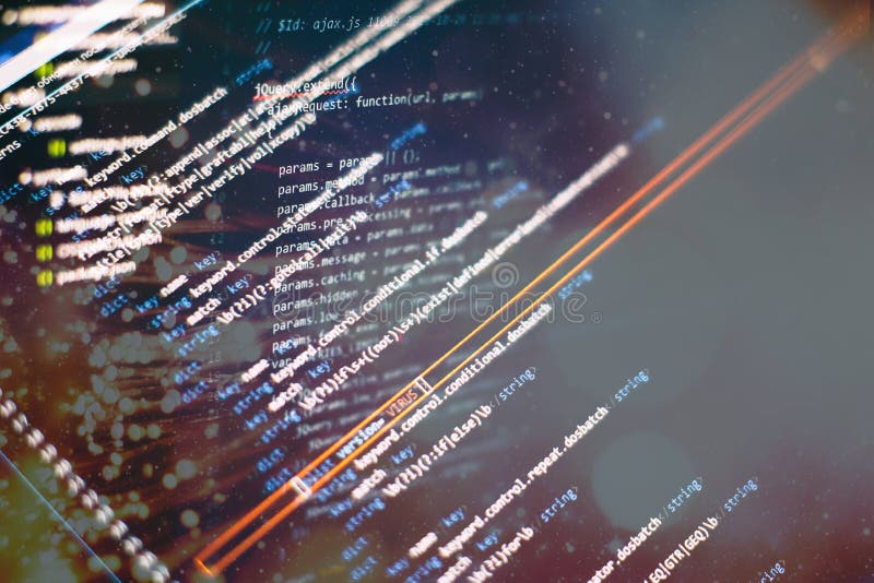 Abstract Computer Script About Big Data And Blockchain Database Software Developer Programming