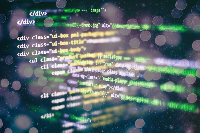 Abstract Computer Script About Big Data And Blockchain Database Software Developer Programming