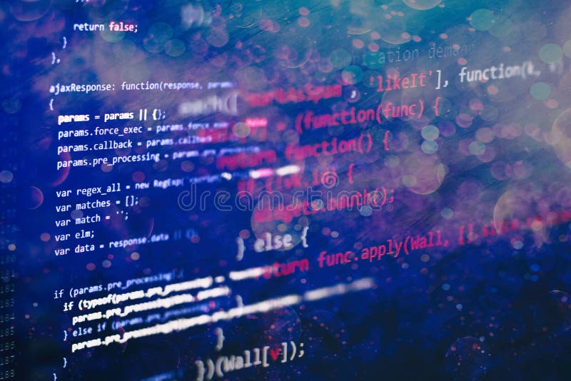Abstract Computer Script About Big Data And Blockchain Database Software Developer Programming