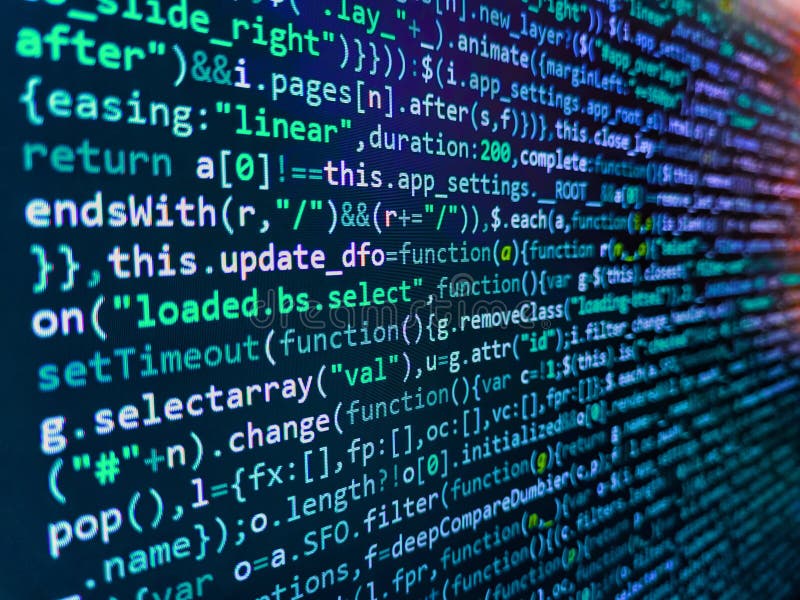 Abstract Computer Script Code Programming Coding With Editor Colorful