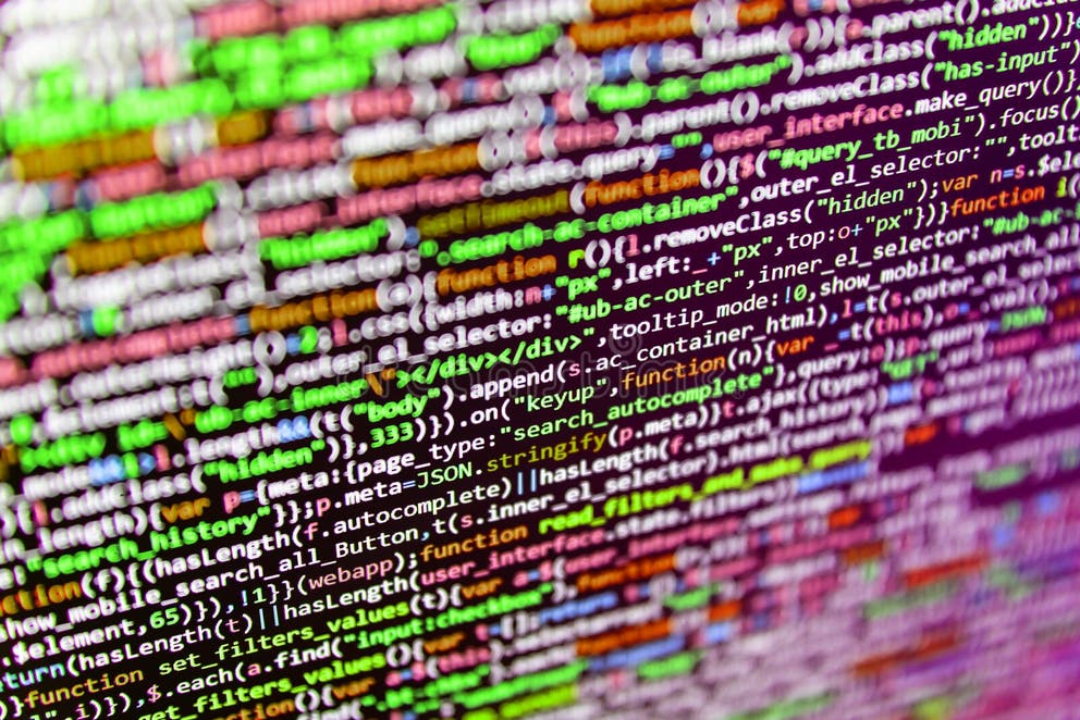 Abstract Computer Script about Big Data and Blockchain Database. Web ...