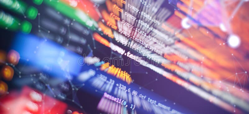 Abstract Computer Script Code. Programming Code Screen of Software ...