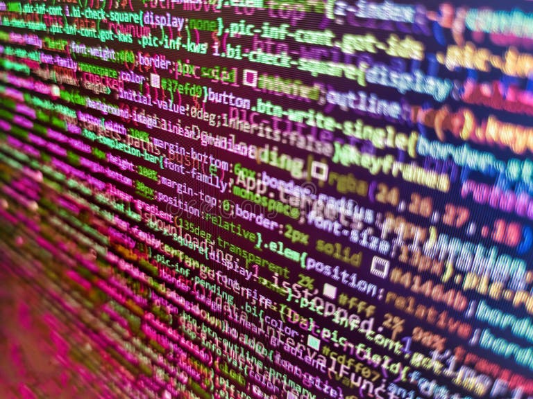 Abstract Computer Script Code. Modern Tech. the Concept of Modern ...