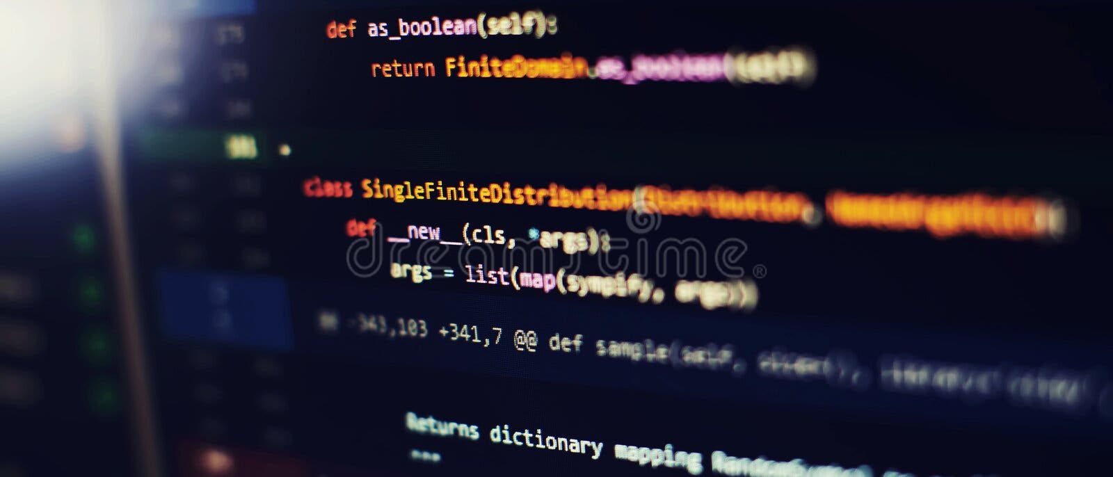 Abstract Computer Script Code. Programming Code Screen of Software ...