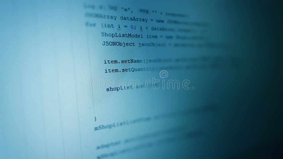 Abstract Computer Script Code. Programming Code Screen of Software ...