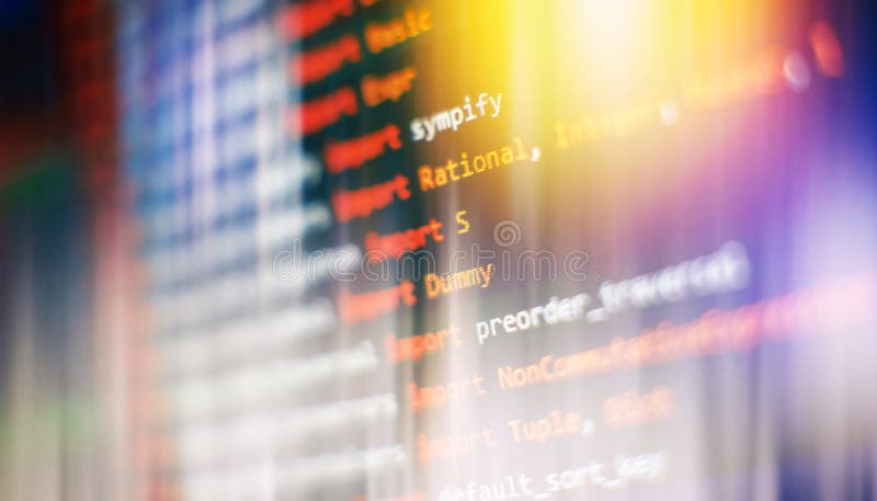 Abstract Computer Script Code Programming Code Screen Of Software Developer Stock Illustration