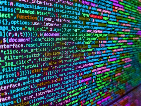 Abstract Computer Script Code. Programming Coding with Editor Colorful ...