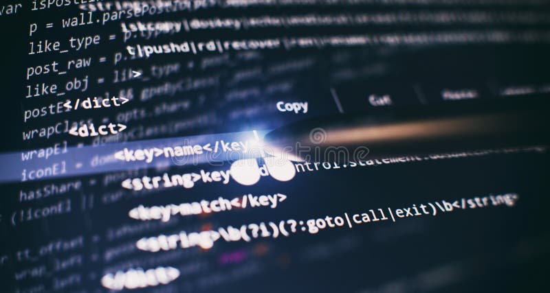 Abstract Computer Script Code Programming Code Screen Of Software Developer Stock Image Image