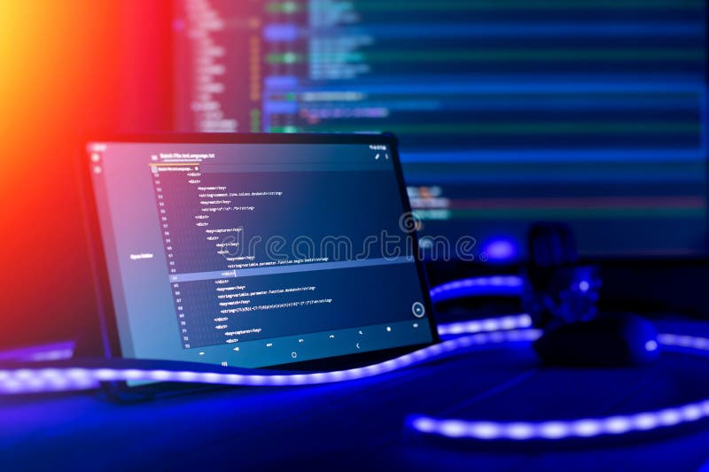 Abstract Computer Script Code Programming Code Screen Of Software Developer Software