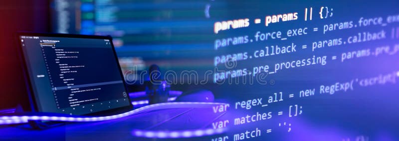 Abstract Computer Script Code Programming Code Screen Of Software