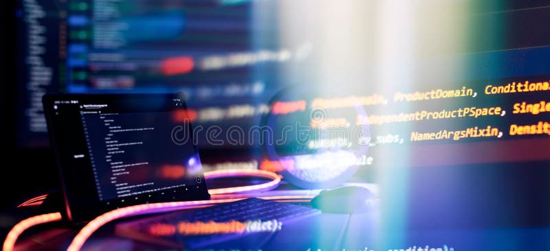 Abstract Computer Script Code Programming Code Screen Of Software Developer Software