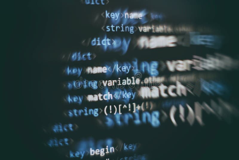 Abstract Computer Script Code Programming Code Screen Of Software Developer Software